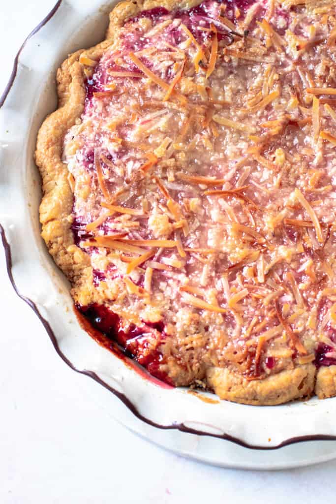 Raspberry Coconut Macaroon Pie - Everyday Pie