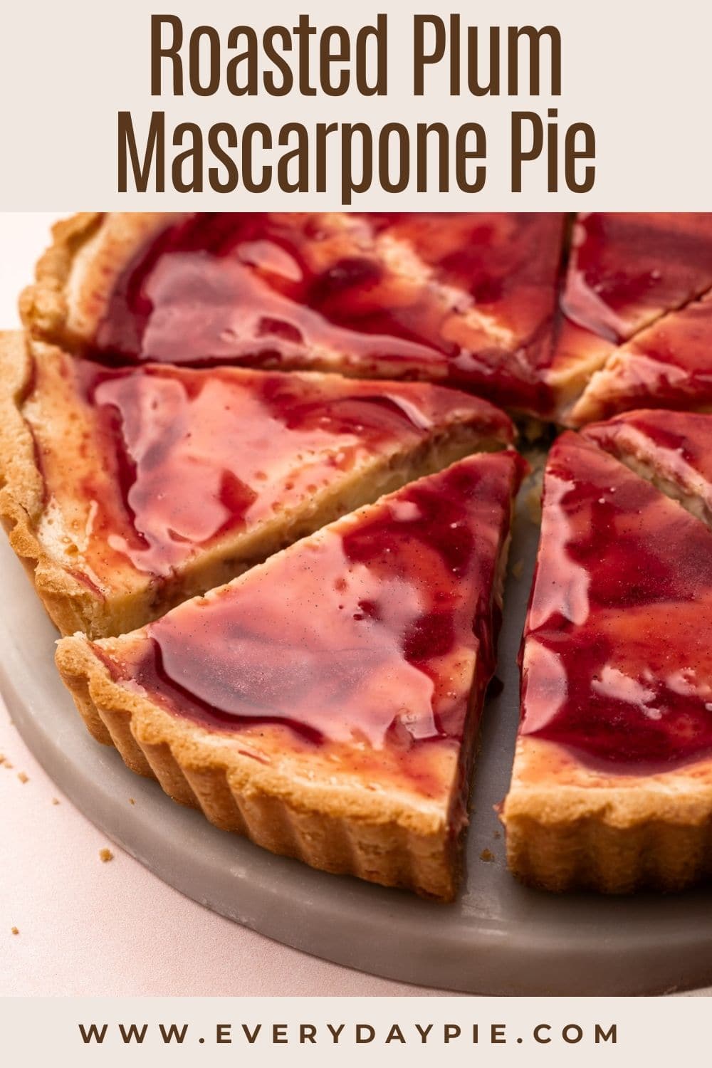 Mascarpone Roasted Plum Pie - Everyday Pie